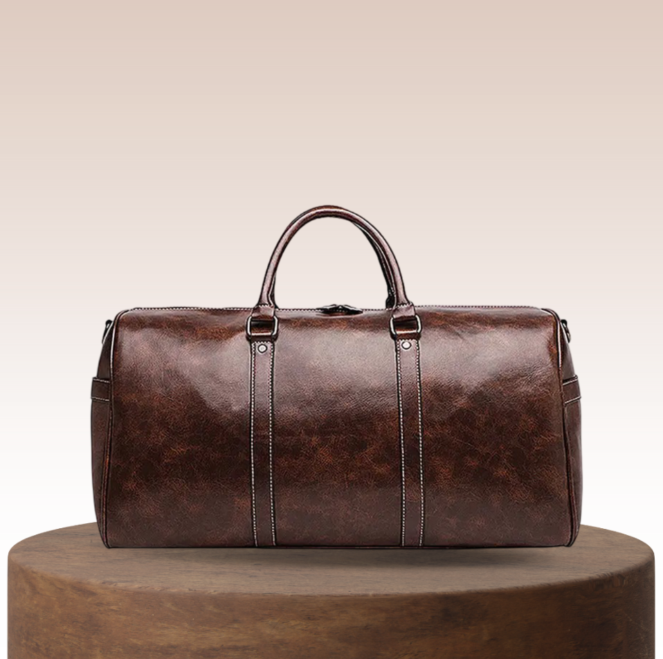 Esther - Timeless Retro Leather Duffle Bag – Rose's Bags